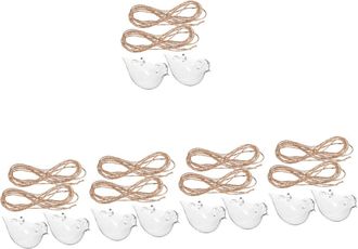 PartyKindom 5sets Transparente Vogelvase Wandverkleidung Wand Polsterung Vases Flower Vase Künstliche Pflanzen Blumentopf Mit Untersetzer Luft Blumenvase Für Zu H