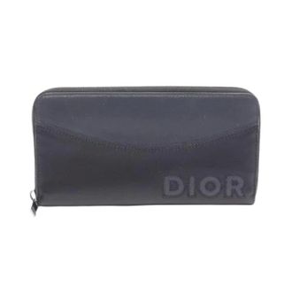 Dior Portefeuille long zipp&eacute; en cuir Pre-owned - Homme - Pre-owned - Noir - Taille: ONE Size