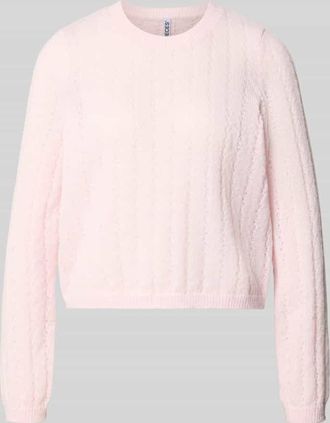 Pieces Regular Fit Pullover mit gerippten &Auml;rmelb&uuml;ndchen Modell ADA