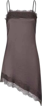 Sams&oslash;e & Sams&oslash;e Saebba Lace Dress - Femme - Robes - Brun - Taille: 36 FR