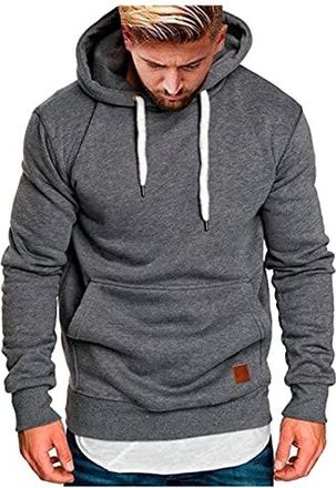 Generic Veste &agrave; Capuche Homme Sweat &agrave; Capuche Homme Hiver Sweatshirt Manches Longues avec Poche Grande Taille Chaud Cardigan Capuche Sportswear D&eacute;contract&eacute; Co
