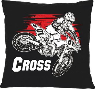 Spass Kostet Kissen mit Spruch und Füllung Dekokissen Motorrad Cross