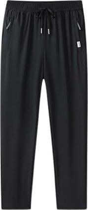 Generic Pantalon de jogging pour homme - Unisexe - Stretch - S&eacute;chage rapide - Pantalon stretch d&eacute;contract&eacute; avec taille &eacute;lastique - Cordon de serrage, Noir, 4X
