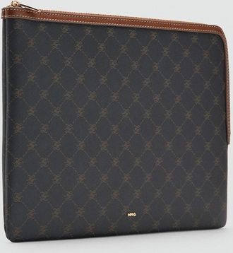 Mango Housse ordinateur portable imprim&eacute; logo marron - Femme - Taille unique - MANGO