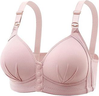 Generic Soutien-gorge pour femme, grand bouton sur le devant, sans anneau en acier, pliage lat&eacute;ral, d&eacute;bardeur fin 2026, rose gold, 66
