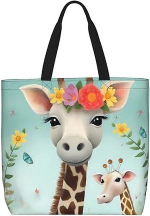 Generic Animaux Fleur Sac Courses L&eacute;ger Sacs Grand Sac Fourre-Tout Pour Quotidienne Voyage Universit&eacute;