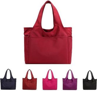 Generic Sac fourre-tout de grande capacit&eacute; pour femme, sac &agrave; main l&eacute;ger en nylon, sac &agrave; main multi-poches d&eacute;contract&eacute; avec fermeture &eacute;clair, pour luniversit&eacute;,