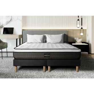 Prestige Literie Prestige Literie - Ensemble matelas sommier Suite 180 x 200 cm - Couleur : Noir