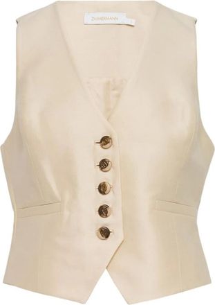 Zimmermann Femme, Vestes, Beige, Taille: 40 FR Luna Gilet