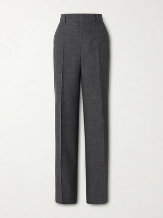 Gucci Hose Mit Geradem Bein Aus Woll-cr&ecirc;pe - Grau