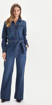 Guess Jumpsuit W5BD97 D0026 Dunkelblau Wide Leg