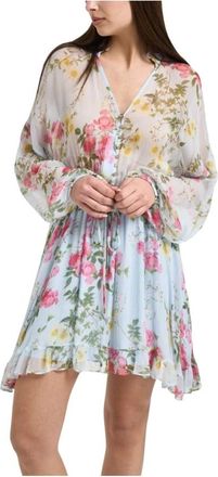 Liu Jo Femme, Robes, Multicolore, Taille: 42 FR Robe Courte Fleurie