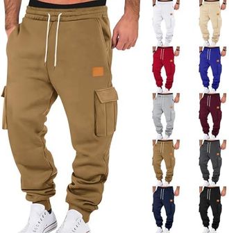 Generic Pantalon de travail pour homme en polaire lourde pour randonn&eacute;e, marche, cargo, pantalon de jogging pour homme, pantalon de surv&ecirc;tement tactique d&eacute;con