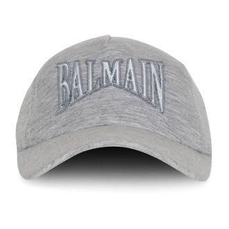 Balmain Homme, Accessoires, Gris, Taille: ONE Size Casquette en jersey brod&eacute;e