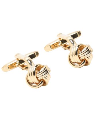 Lindenmann Polierte und vergoldete Manschettenkn&ouml;pfe in Knotenform in