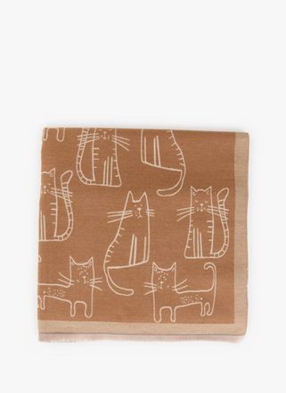 Au Printemps Paris Echarpe Chat jacquard