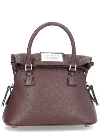 Maison Margiela Womens 5ac Classique Bag Bordeaux Leather Handbags Hand
