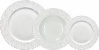 Tognana Golf, Tellerservice für 6 Personen, 18-teilig, Porzellan, Weiß