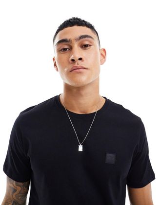 Boss Orange by Hugo Boss Tales - T-shirt avec logo encadr&eacute; - Noir