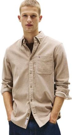 Tommy Jeans Baby Cord Shirt M - Langarmhemd - Herren