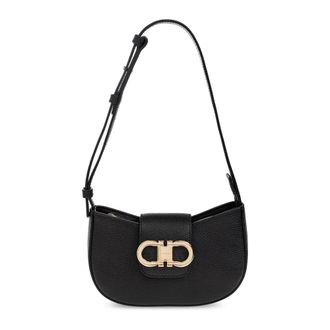 Ferragamo Ledertasche zum Umh&auml;ngen - - Bags - Damen - Schwarzk - ONE SIZE