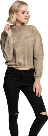 Urban Classics Damen Ladies Camo Turtleneck Crew Pullover, per Pack Mehrfarbig (Sand camo 867), Small (Herstellergr&ouml;&szlig;e: S)