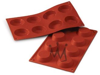 Silikomart | SF015 Moule en Silicone pour TARTELLETTA Monoportions, antiadh&eacute;sif, 8 cavit&eacute;s, Lot de 1 Moule &agrave; g&acirc;teau, &Oslash; 60 h 17 mm, Made in Italy