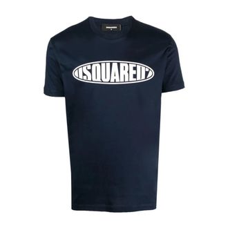 Dsquared2 Surf Board Logo T-Shirt - - Tops - Herren - Blau - S