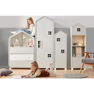 Konsimo Mirum Kinderm&ouml;bel-Set (4er-Set), Wei&szlig; - Konsimo