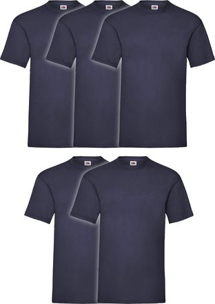 Fruit Of The Loom Herren T-Shirt Valueweight, 5er Pack, Blau (Navy), XX-Large