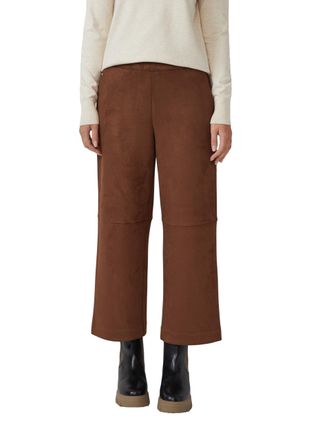 s.Oliver Culotte in Velourleder-Optik