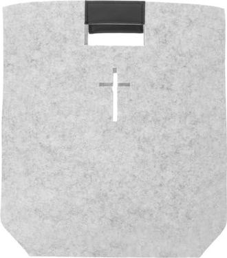 Valiclud Sac Fourre-tout Feutre pour Bible avec Capacité Motif Croix Classique Sac Réutilisable pour Courses Rangement Fruits Légumes et Religieux pour Femmes 