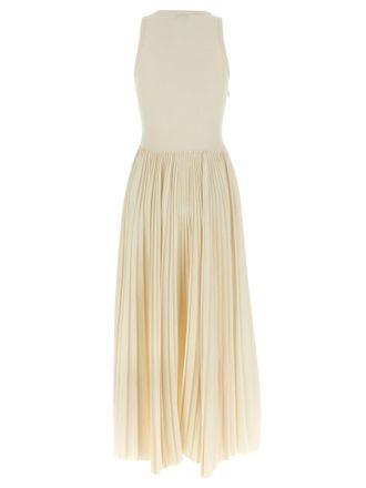 Alexander McQueen Womens White Cotton Long Dress