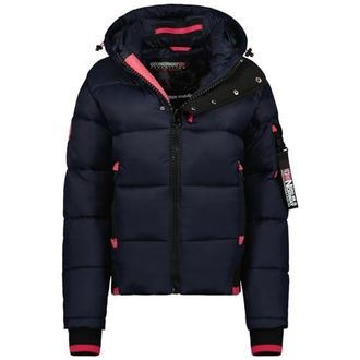 Geographical Norway Parka Calx pour femme, Bleu / rose, L