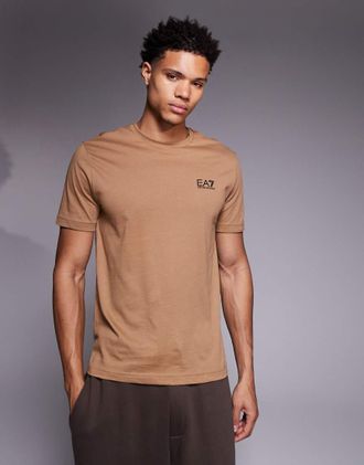 Emporio Armani Armani - EA7 Train Core - T-Shirt in Steinbeige mit Logo-Neutral