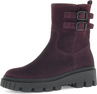 Gabor Damen Biker Boots, Frauen Stiefeletten,Kurzstiefel,uebergangsschuhe,uebergangsstiefel,hoch,Stiefel,Bootee,Booties,Mulberry,40.5 EU / 7 UK