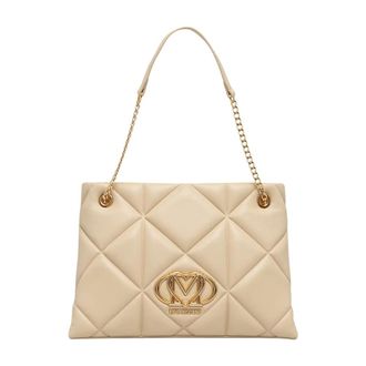Love Moschino Logo-Applikation Tote Bag - - Bags - Damen - Beige - ONE SIZE