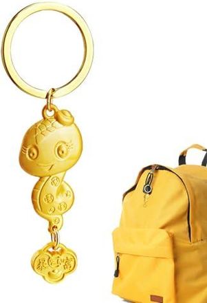 Generic Porte-cl&eacute;s avec breloque serpent - Souvenir du Nouvel An 2025 - Pendentif serpent Charm souvenir 2025 | B&eacute;n&eacute;diction de lann&eacute;e lunaire chinoise 2025, o