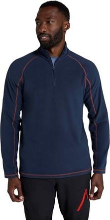 Mountain Warehouse Polaire Ashbourne pour Homme - Sweat en Micropolaire - Couche interm&eacute;diaire Anti-Bouloches - Haut &agrave; Entretien Facile - Id&eacute;al pour lext&eacute;rieur, Hiver Bl
