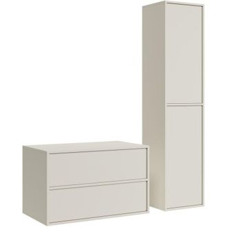 Badplaats Badplaats Meuble sous-vasque Mali 80 cm - Cashmere - Meuble de