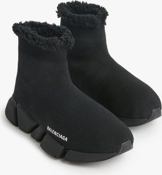 Balenciaga Baskets Speed 2.0 LT fausse fourrure en maille recycl&eacute;e