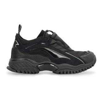 Random Identities Sportliche Low-top Sneakers mit Technischen Stoffeins&auml;tzen - - Shoes - Herren - Schwarzk - 40 EU