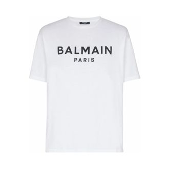 Balmain T-Shirt mit Paris-Print - - Tops - Herren - Wei&szlig; - S
