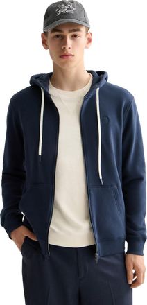 Scotch & Soda Herren Essential Badge Logo Zip Through Hooded Sweatshirt Kapuzenpullover, Sky Captain 410, S