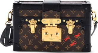 Louis Vuitton Petite Malle Handbag Monogram Canvas clutch bag - Marron