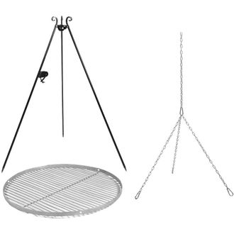 Cook King Cookking - Barbecue pivotant en acier avec manivelle & accessoires