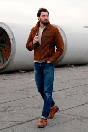 Schott NYC Blouson P673 brown