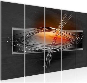 Runa Art Bild Abstrakt Wandbilder auf Vlies Leinwand 5 Teilig Wanddekoration Wohnzimmer Schlafzimmer 103356b