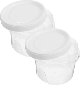 Cabilock Gefrierbox 2 St&uuml;ck 500ml Lebensmittelechter Kunststoff Transparente K&uuml;hlschrank Aufbewahrungsboxen Mit Deckel F&uuml;r Gem&uuml;se Obst Und Babynahrung