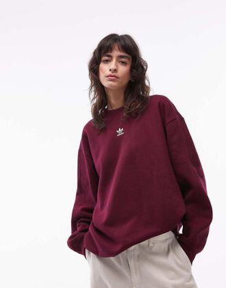 adidas Originals Essentials - Sweatshirt in Kastanienrot mit Rundhalsausschnitt